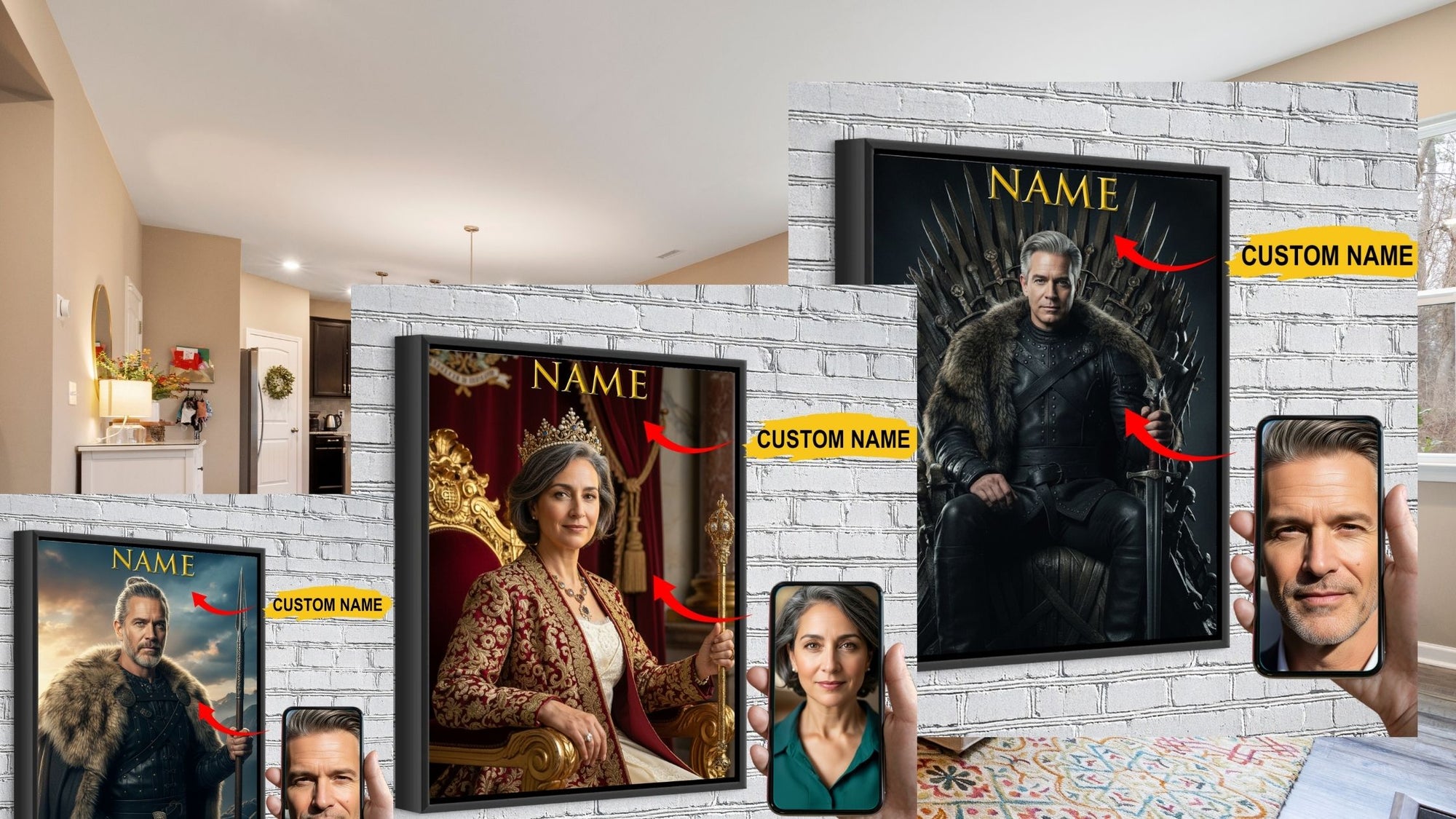 King and Queen Custom Portrait